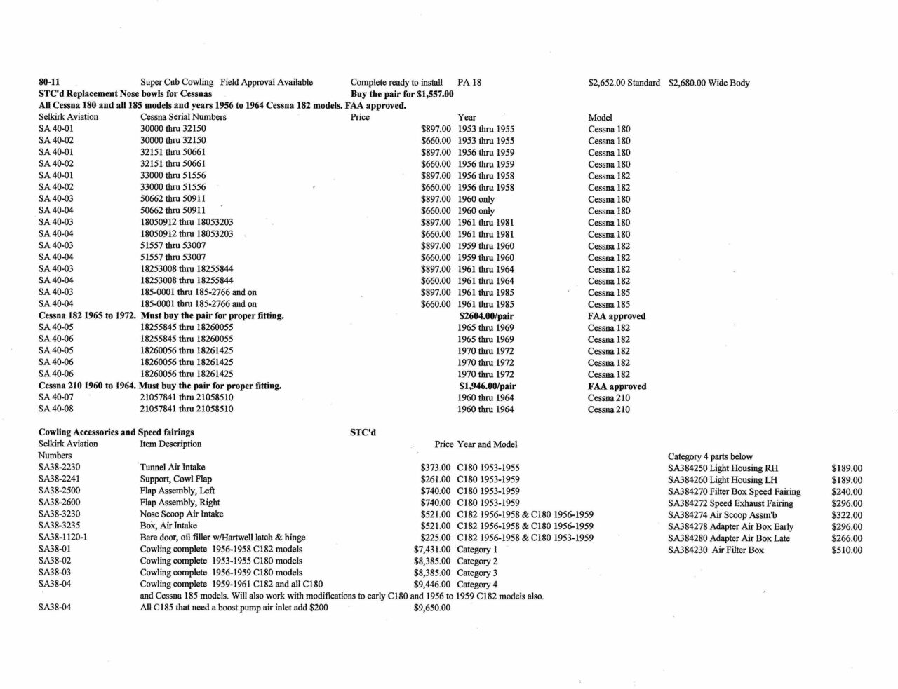 170 – 185 Interiors – Selkirk Aviation